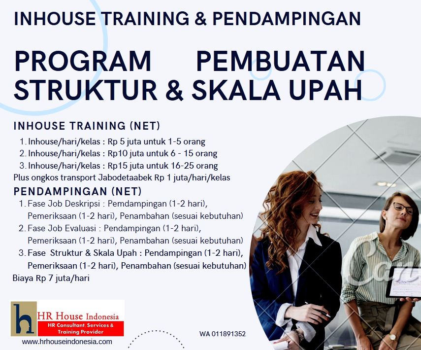 INHOUSE TRAINING & PENDAMPINGAN “PROGRAM PEMBUATAN STRUKTUR & SKALA UPAH” – HR House Indonesia